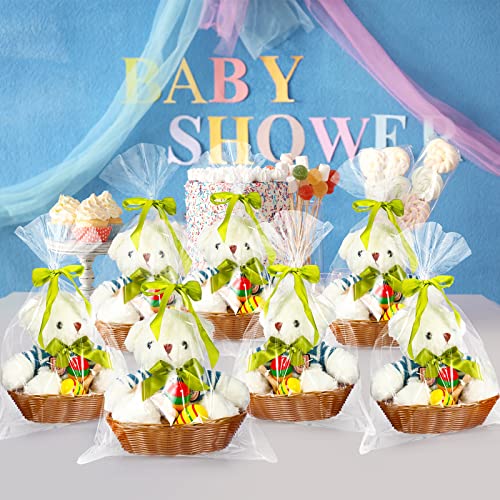 24 Pack Plastic Oval Basket Small Fruit Bread Basket Food Storage Basket Bin for Gifts Empty Home Kitchen Restaurant Food Serving Storage Display Decor