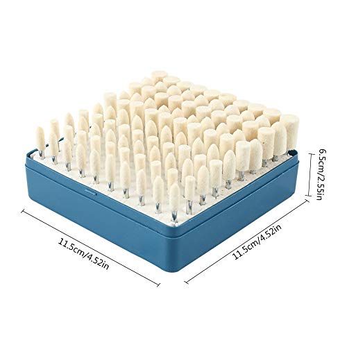 100Pcs Felt Polishing Wheels Wool Polishing Buffing Pads, Mandrel Mounted Grinding Bits,Polishing Grinding Head Wheel Tool Kit For Dremel Rotary Tool - 1/8 Inch Shank