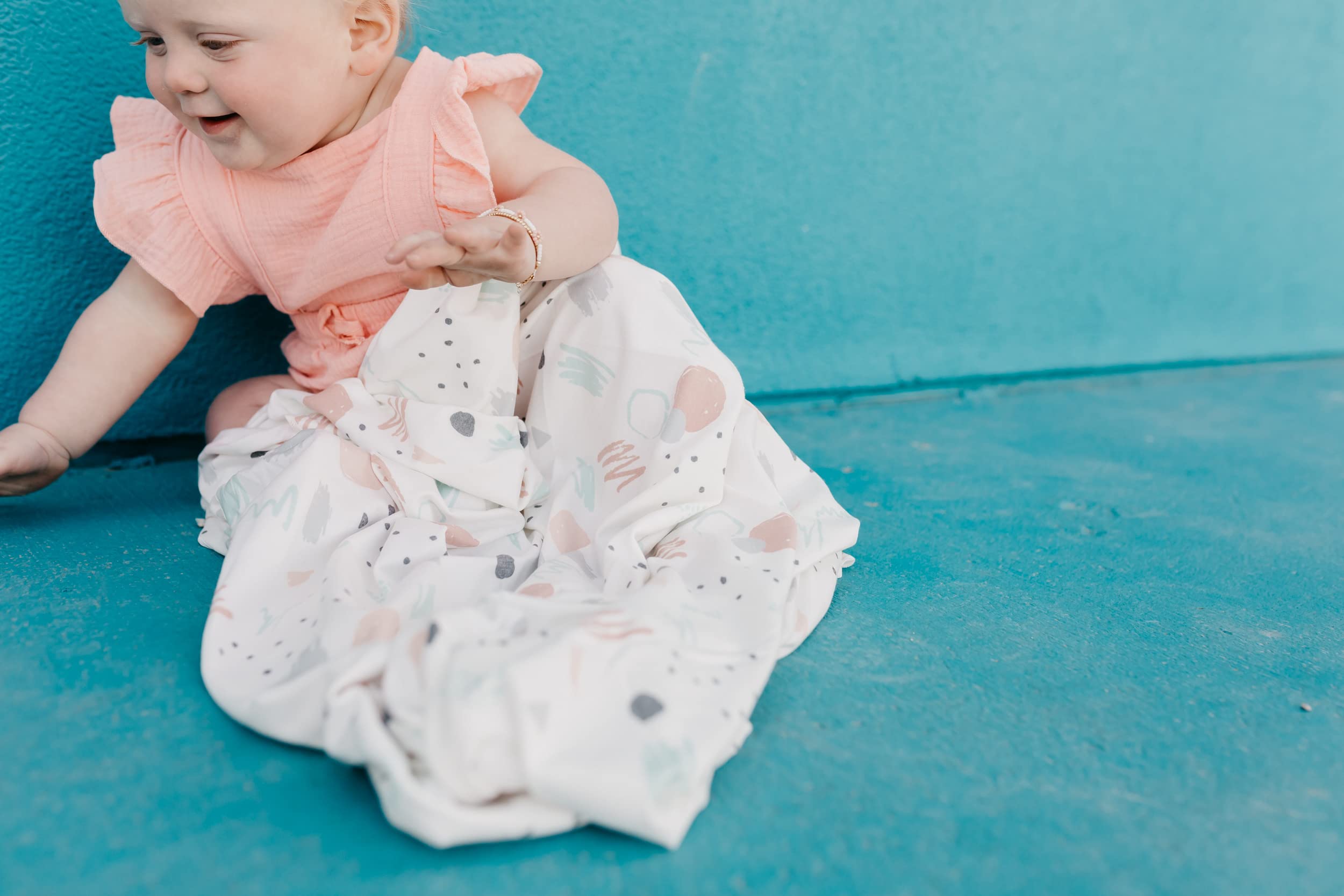 Copper Pearl Large Premium Knit Baby Swaddle Receiving Blanket Bayside