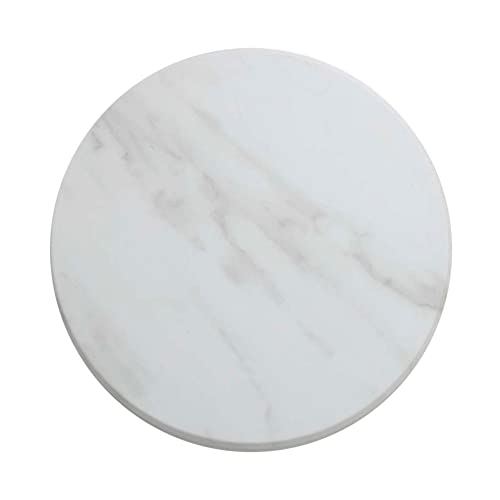 American Metalcraft MW14 Marble Melamine Serving Board, Round, White, 14-Inch Diameter