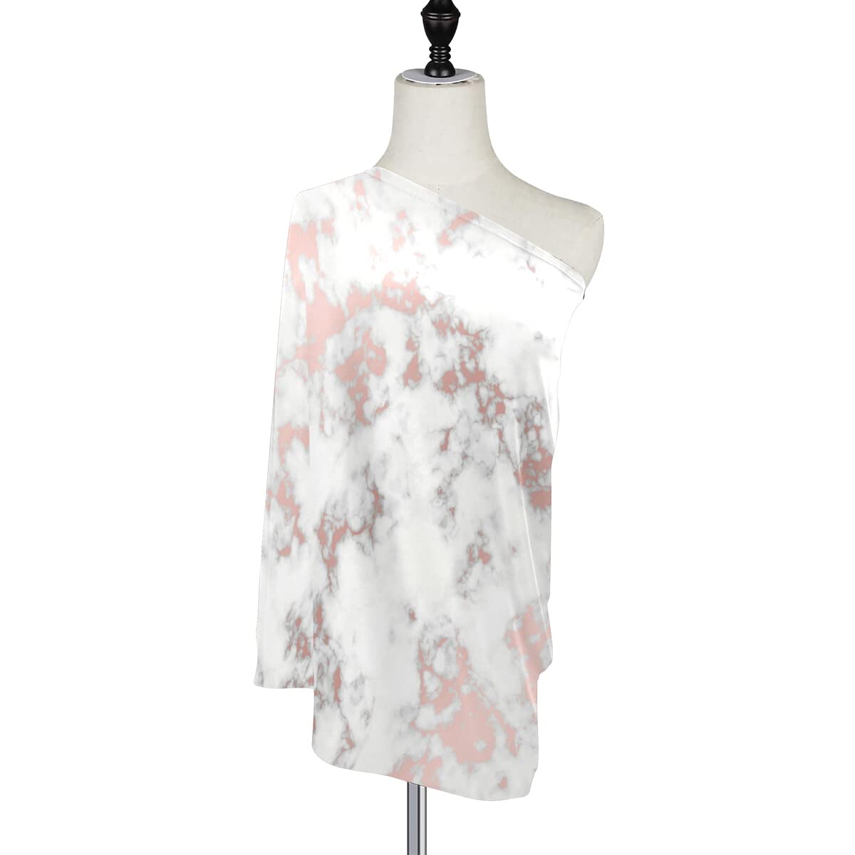 Rose Pink Gold Marble Baby Car Seat Covers Canopy Nursing Cover Breastfeeding Scarf Soft Breathable Stretchy Coverage Infant Stroller Cover Multi Use for Boys Girls Babies
