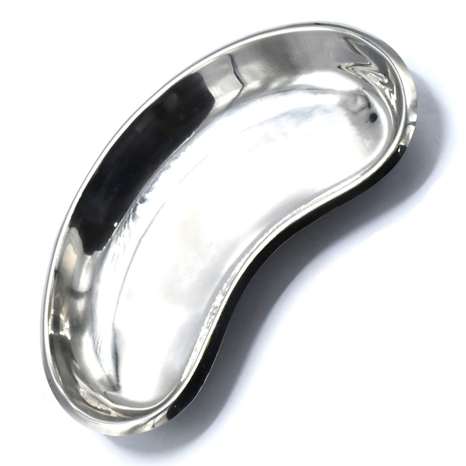 AAProTools Stainless Steel Kidney Tray 10", Emesis Basin 26 Oz. Kidney Shaped Emesis Basin. Reusable Metal Kidney Dish. Ideal for Soiled Dressings, Medic Waste, Liquid.