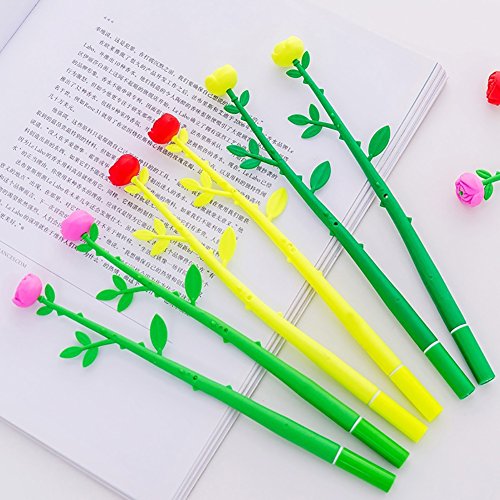 Opla3ofx Creative Flower Gel Ink Pen Cute Stationery School Office Supplies Kids Gift Fine point, Durable and Smoth to Write Green