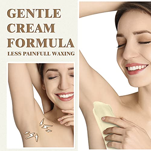 Maxpearl 1lb Hard Wax Beads Refill, Sensitive Skin Friendly Hair Removal Wax Beans, for Delicate Areas - Eyebrows, Face, Armpits, Brazilian Bikini Line, Non Strip Wax with 10 Application Sticks