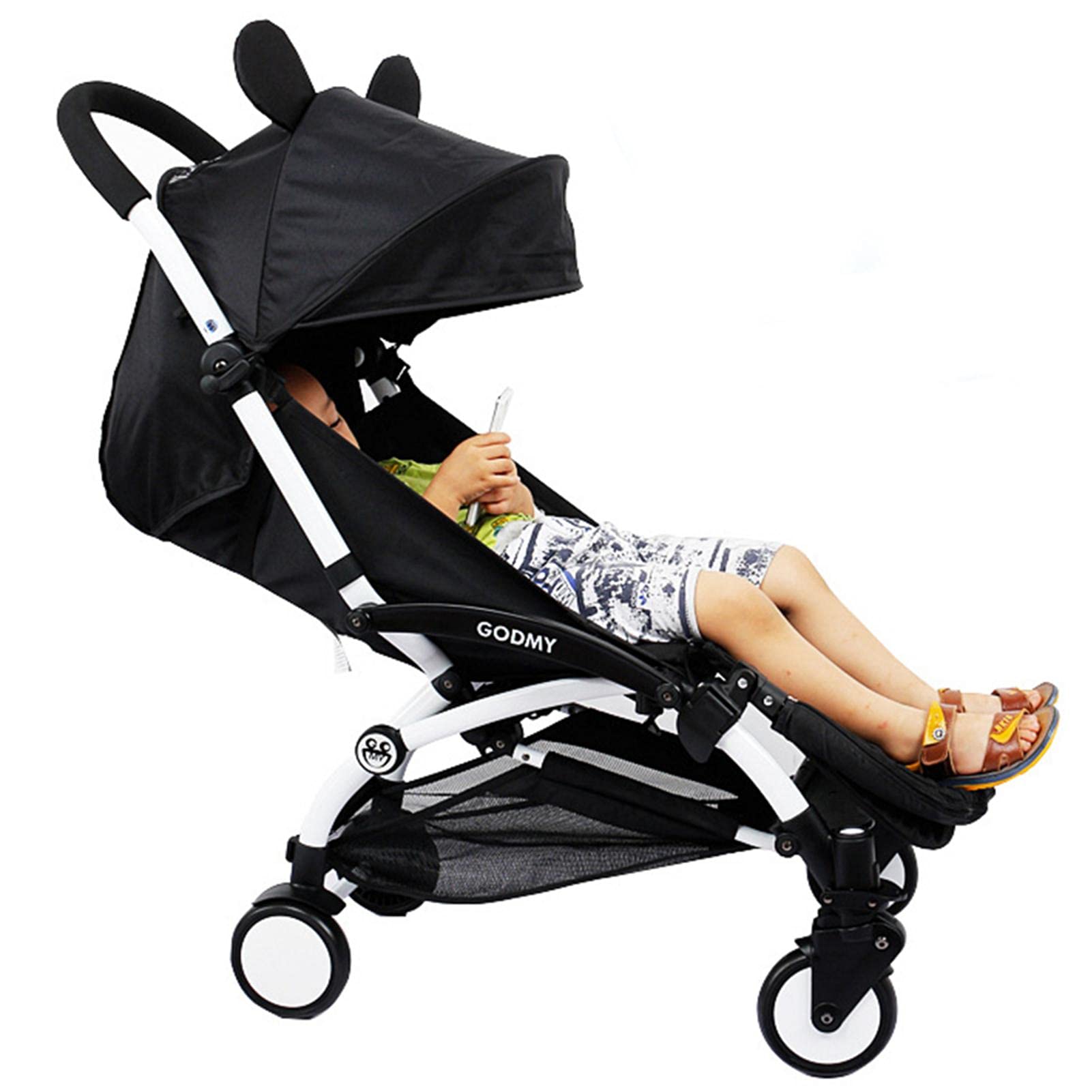 bluesa Stroller Footrest Extended Seat Board for Stroller, Adjustable Pram Feet Extension Footrest, Detachable Infant Pram Footboard, Portable Lightweight Seat Extension Board Foot Drag