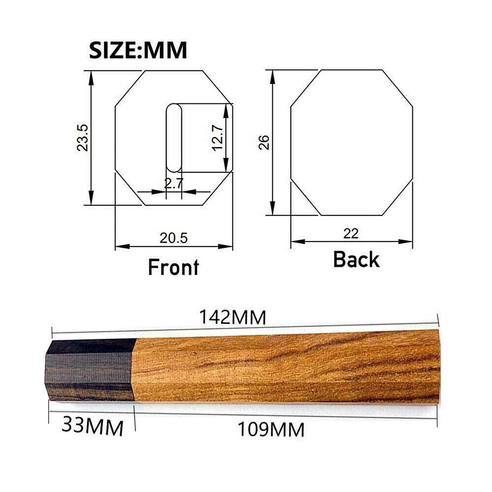1PC Japanese-style Kitchen Knife Handle Octagonal Handles Safflower Knives Material