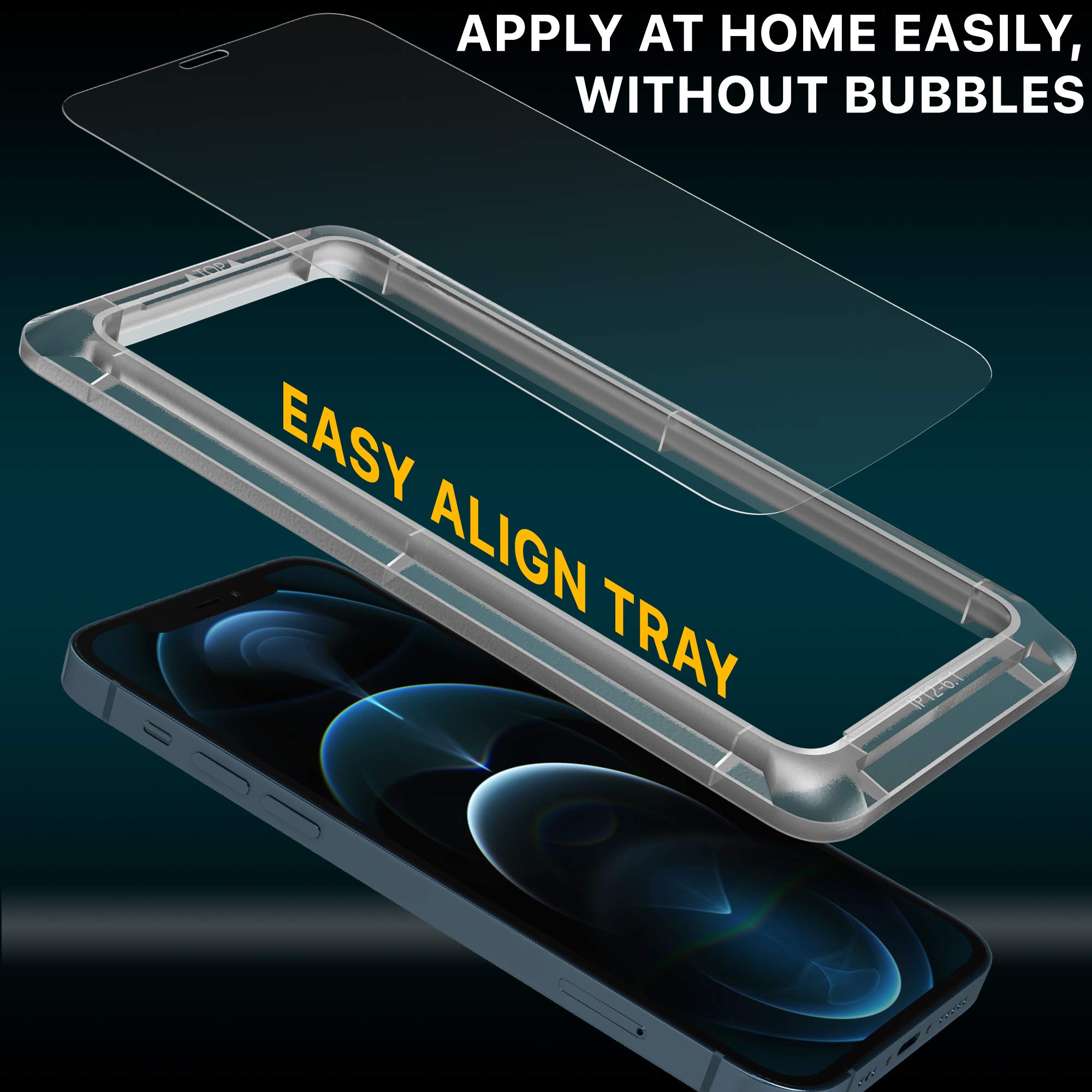 12 & 12 Pro Glass Screen Protector Tempered Glass Compatible for iPhone 12, 12 Pro w/Camera Lens Protector w/Easy Installation Case. 3 Pack Glass Screen Protector 12 Pro & 12. Hardness 9H, 2.5D (10)