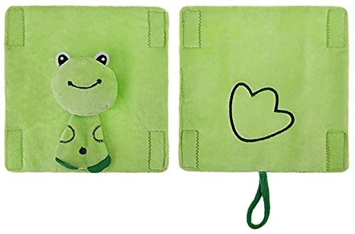 Baby Car Seat Belt Strap Covers -Double Sided Cartoon Animal Soft Infant Seat Belt Shoudler Pads for Baby (Green Frog)