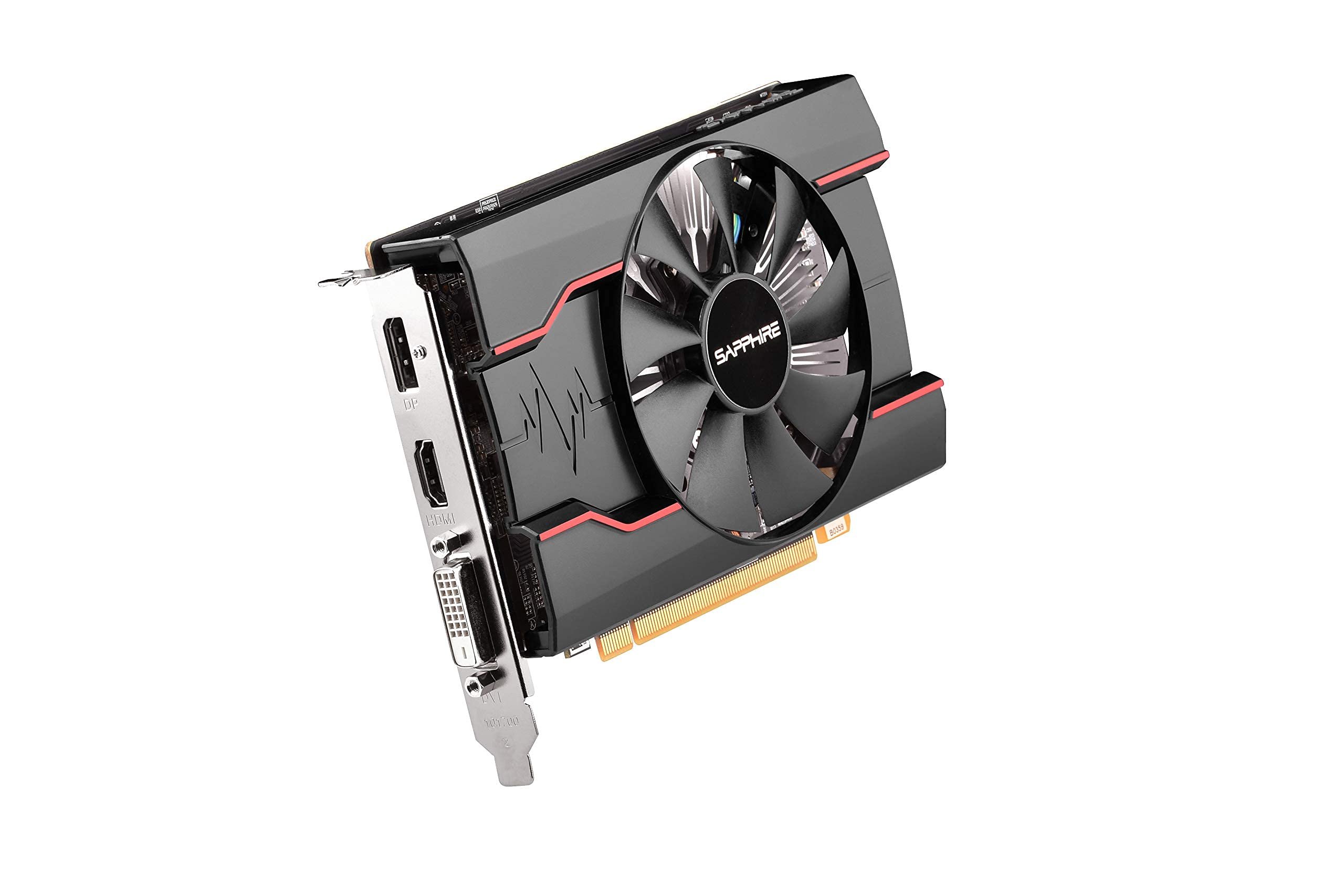 Sapphire Technology, Sapphire 11268-21-20G Radeon Pulse RX 550 2GB GDDR5 64-bit HDMI DVI-D DP OC (UEFI) PCI-E Graphics Card (Renewed)