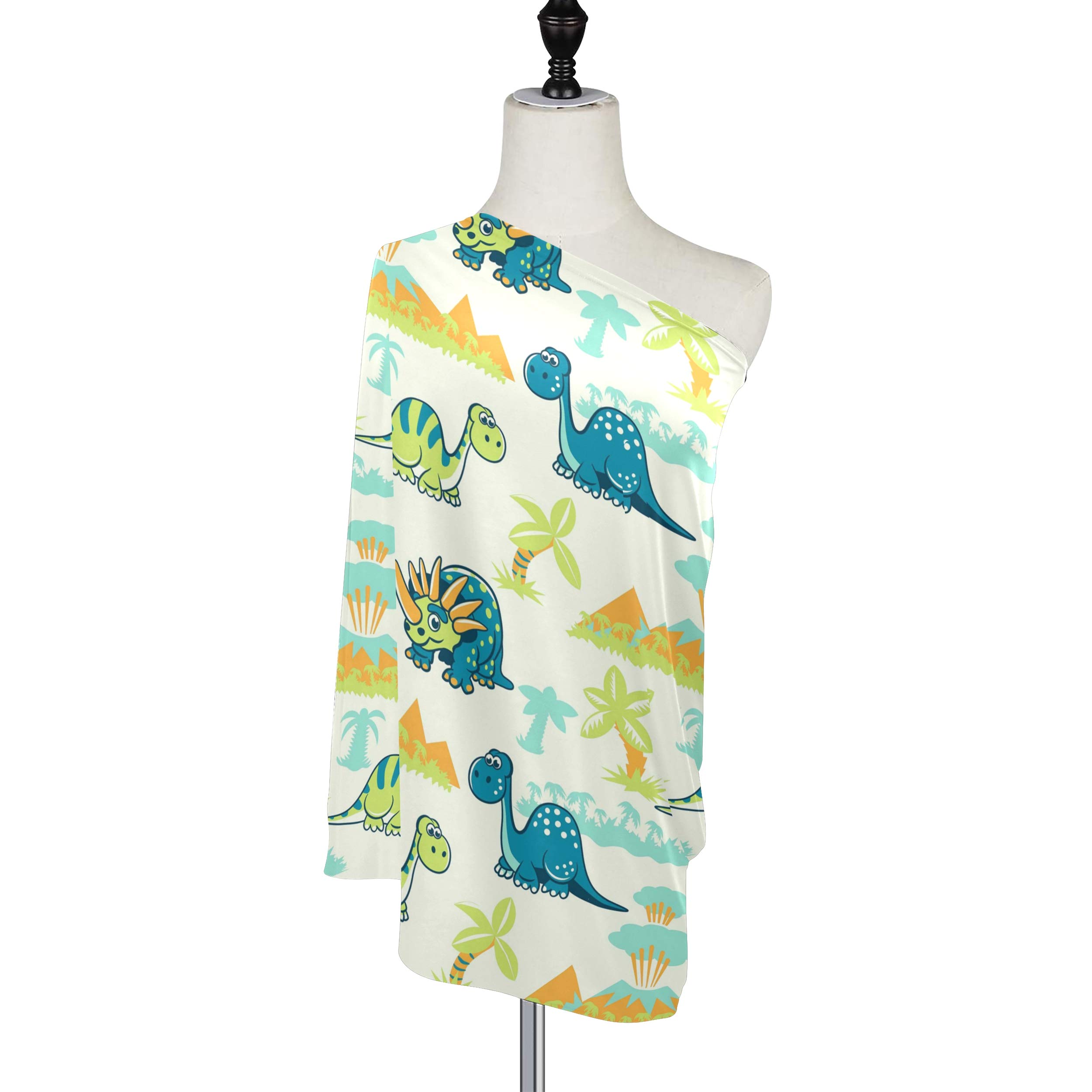 Baby Car Seat Cover Dinosaurs and Palms Nursing Covers Breastfeeding Scarf Infant Carseat Canopy for Mom Baby Gift