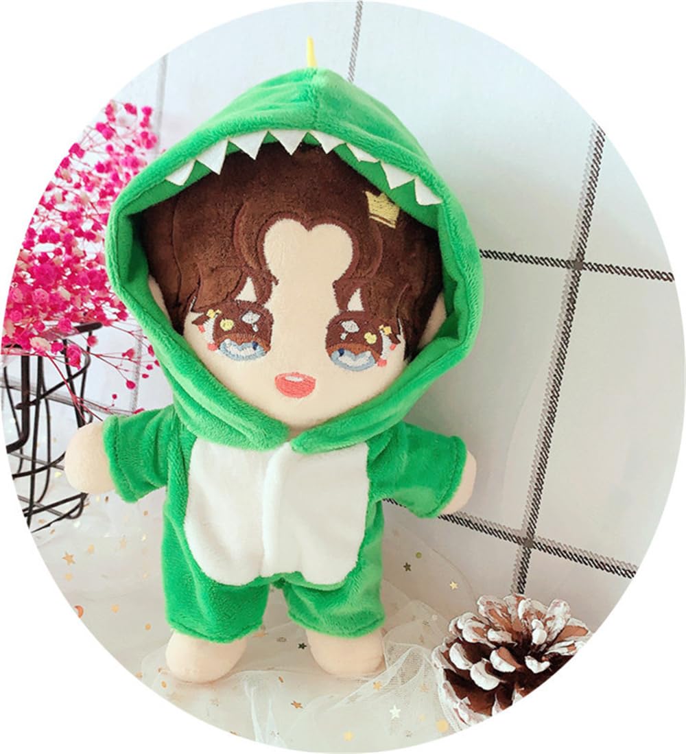 20cm /8" Doll Plush Doll's Clothes Animal one-Piece Garment Suit Pajamas Toys Dolls Accessories (Dinosaur)