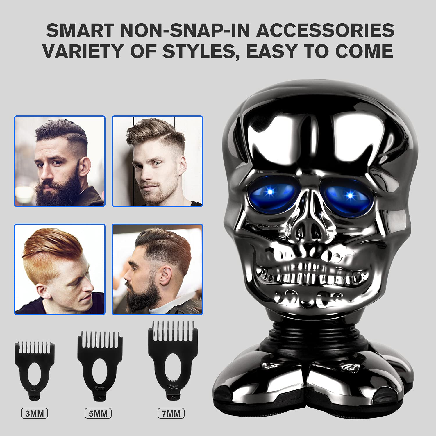 Largner Head Shavers for Bald Men - Head Shaver,Head Shavers for Men,Rechargeable Shavers for Men,Electric Head Shaver,Waterproof Head Shaver with Grooming Kit