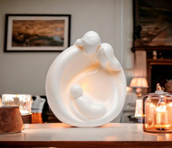 6 Inch Festive"Holy Family" Scene White Night Light Decoration