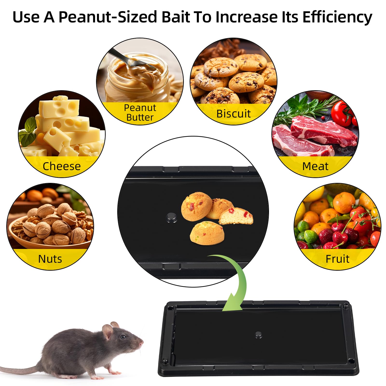 12 Pack Glue Traps for Mice - Sticky Mouse Traps Indoor for Home, Mouse Sticky Traps, Rat Glue Traps, Mice Glue Traps, Glue Traps for Rats, Rodent, Snake, Roach, Spider, Pet Safe Easy to Use