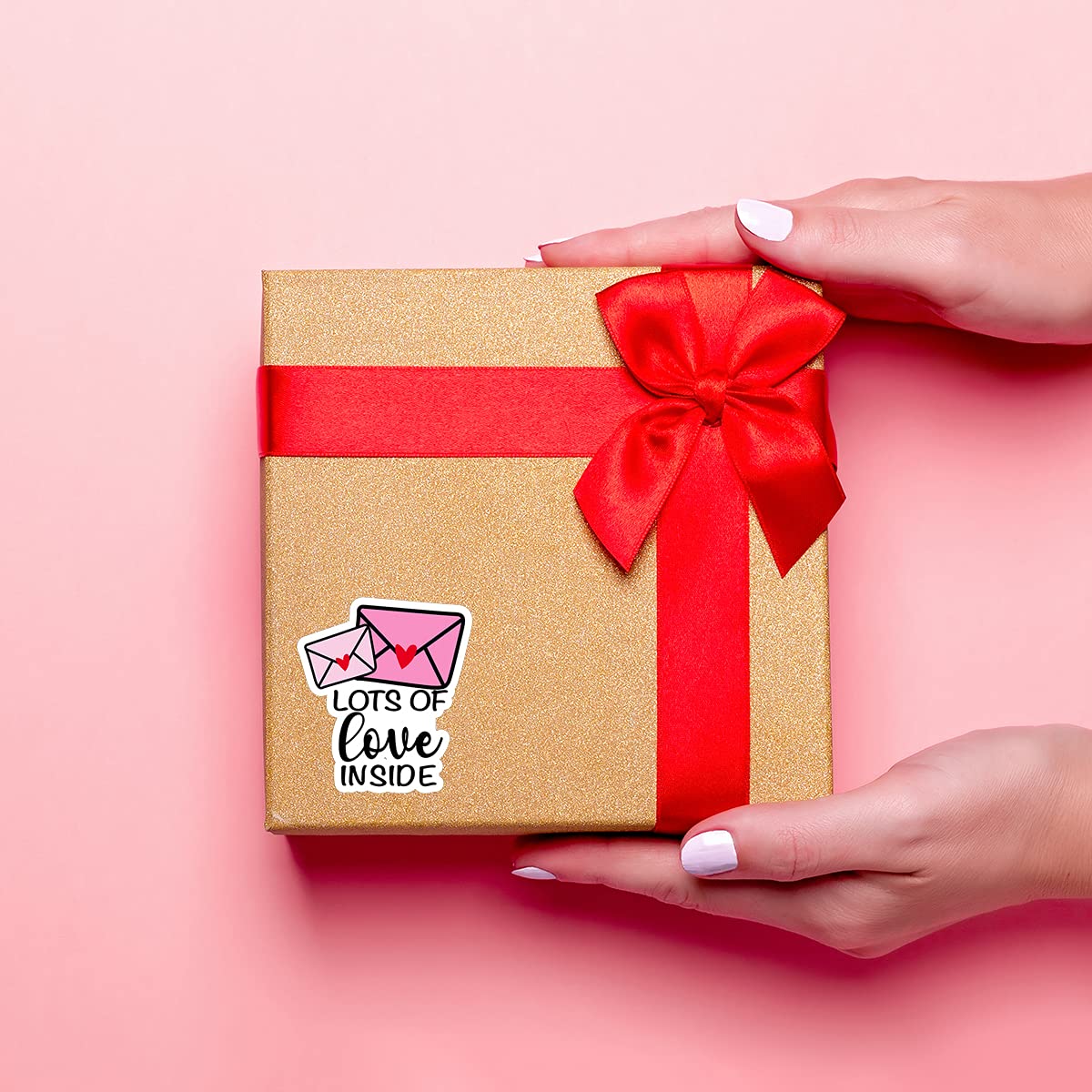 Littlefa Cute Lots of Love Inside Stickers,Happy Mail Stickers,Love Mail Stickers,Small Business Stickers,Envelopes Seal Stickers,Mail Packaging Sticker for Small Business 500 PCS