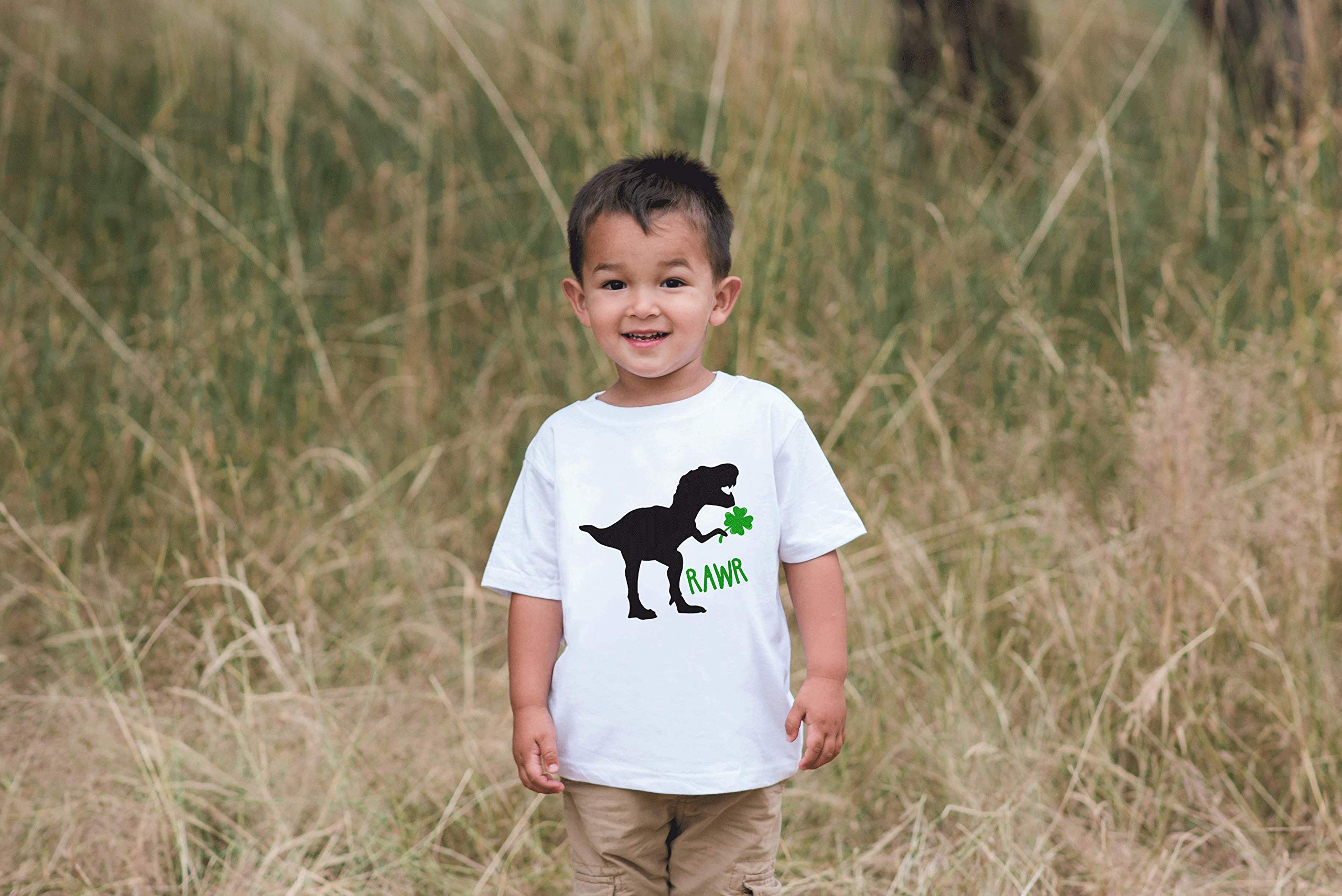 7 ate 9 Apparel Kids Dinosaur St. Patricks Day 2T T-Shirt Green