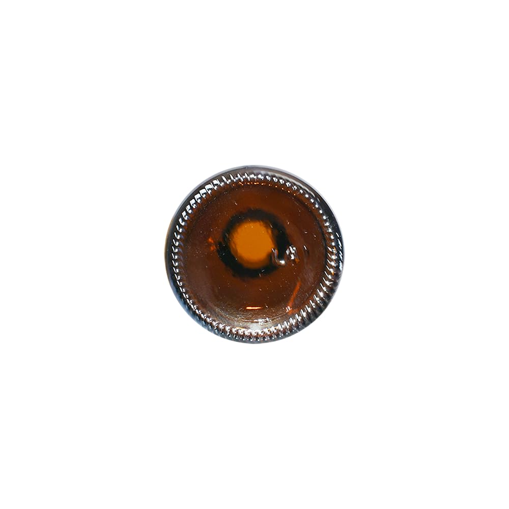 GlassBottleOutlet (Pack of 24) 4 oz. Amber Boston Round with Black Treatment Pump