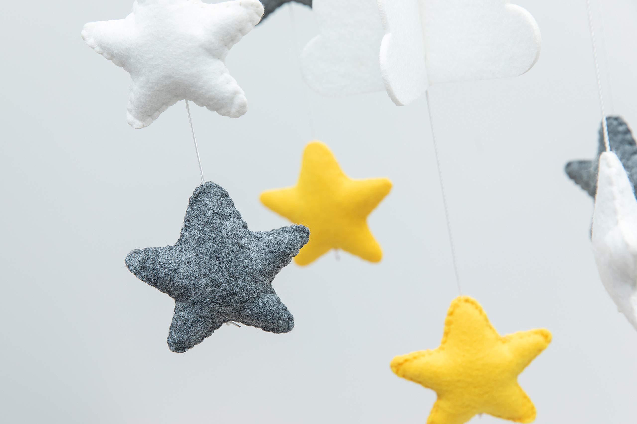 Baby Crib Mobile by Cheeky Owl - Dreamy Cloud and Stars for Nursery Decor and Ceiling Decoration, Gender Neutral, and Handmade Premium Materials