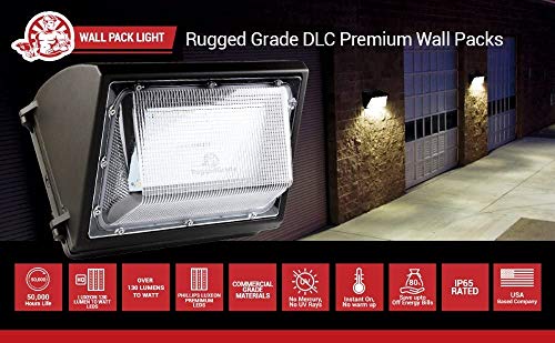 200 Watt LED Wall Pack Light - 26,000 Lumens - Durado II series LED wall Light - Semi Cut off - High Efficiency 135 Lumen to Watt- DLC Premium Listed - Wall Pack LED - 5000K Bright White β DLC Premium