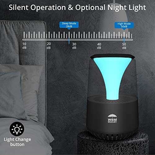 WBM Smart Hepa Air Purifier, with Bluetooth Speaker, Black
