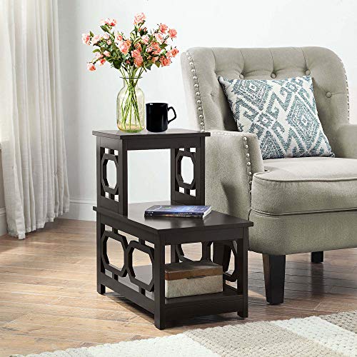 Convenience Concepts Omega 2 Step Chairside End Table, Espresso