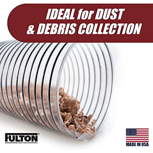 2.5" x 50β Ultra Flex Clear Vue Heavy Duty PVC Dust Debris and Fume Collection Hose MADE IN USA!