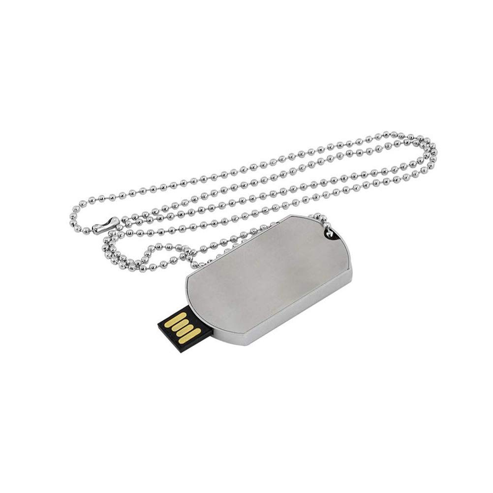 32GB Dog Tag USB 2.0 Flash Drive Metal Necklace Thumb Drive Memory Stick Pendrive Jump Drive U Disk Pen Drive