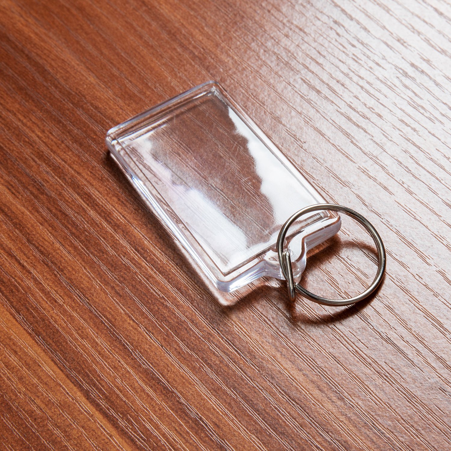100pcs Custom Personalised Insert Photo Acrylic Blank Keyring Keychain Wholesale(Size:2.51"x1.33")