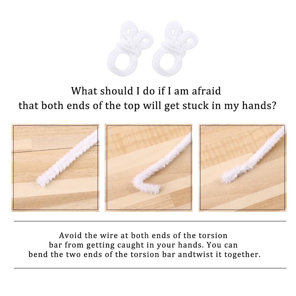 160 Pieces White Pipe Cleaners, Christmas Craft Pipe Cleaners, Pipe Cleaners Chenille Stem, Pipe Cleaners Bulk, Art Pipe Cleaners for Creative Home Decoration Supplies Arts and Crafts Project