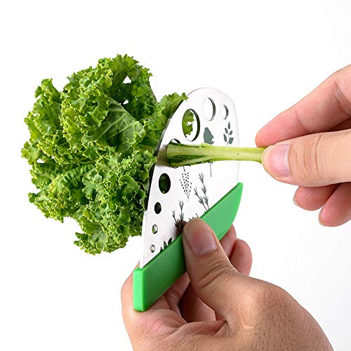 BENEKIY Scissors Herb Stripper Tools Kits 5-Blades Stainless Steel Scissors with Kitchen Herb Stripping Tool, Safe Cover, Cleaning Comb Multipurpose Kitchen Chopping Shear, Mincer