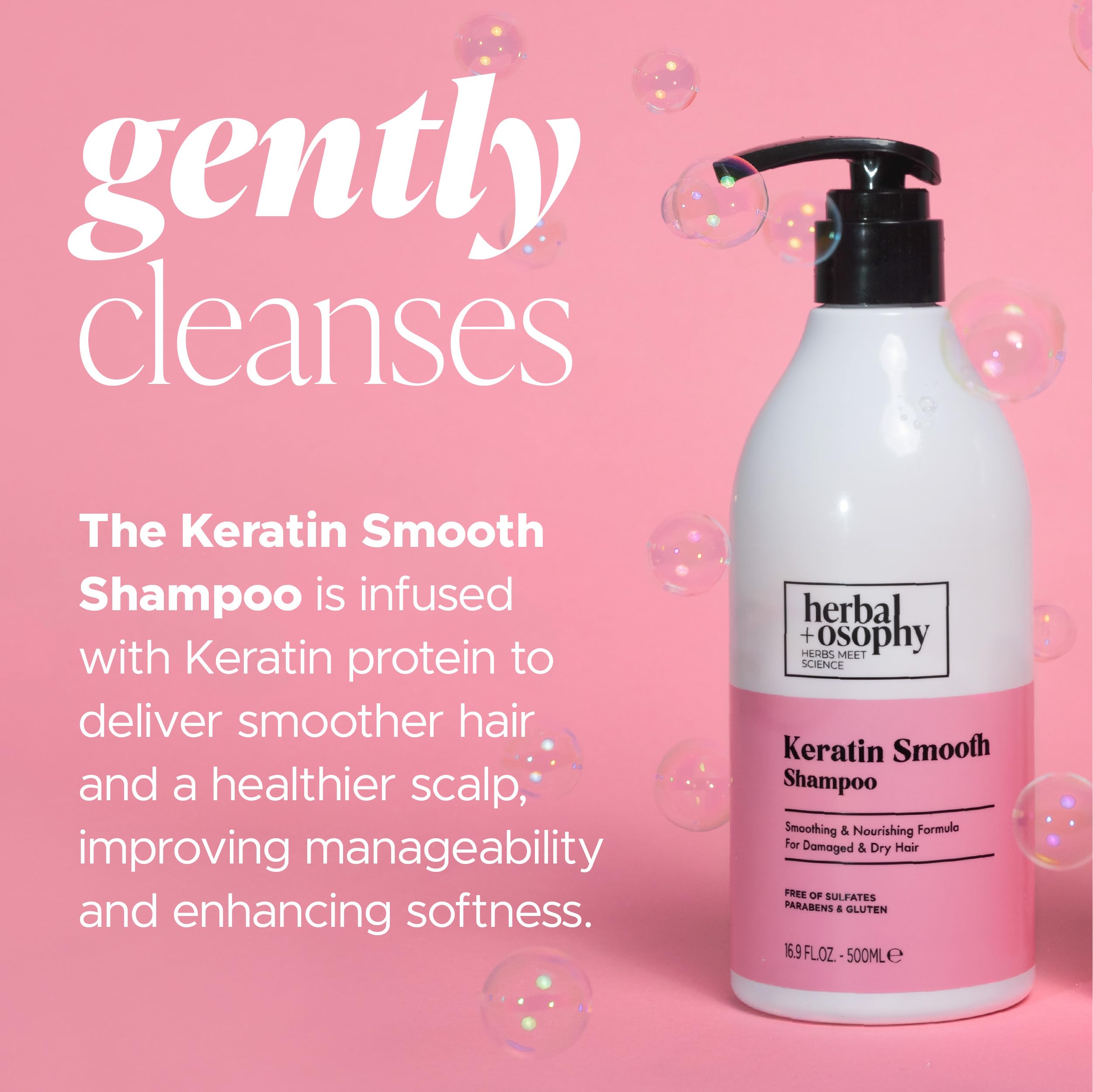 Herbalosophy Keratin Smooth Shampoo 16.9 Fl.Oz