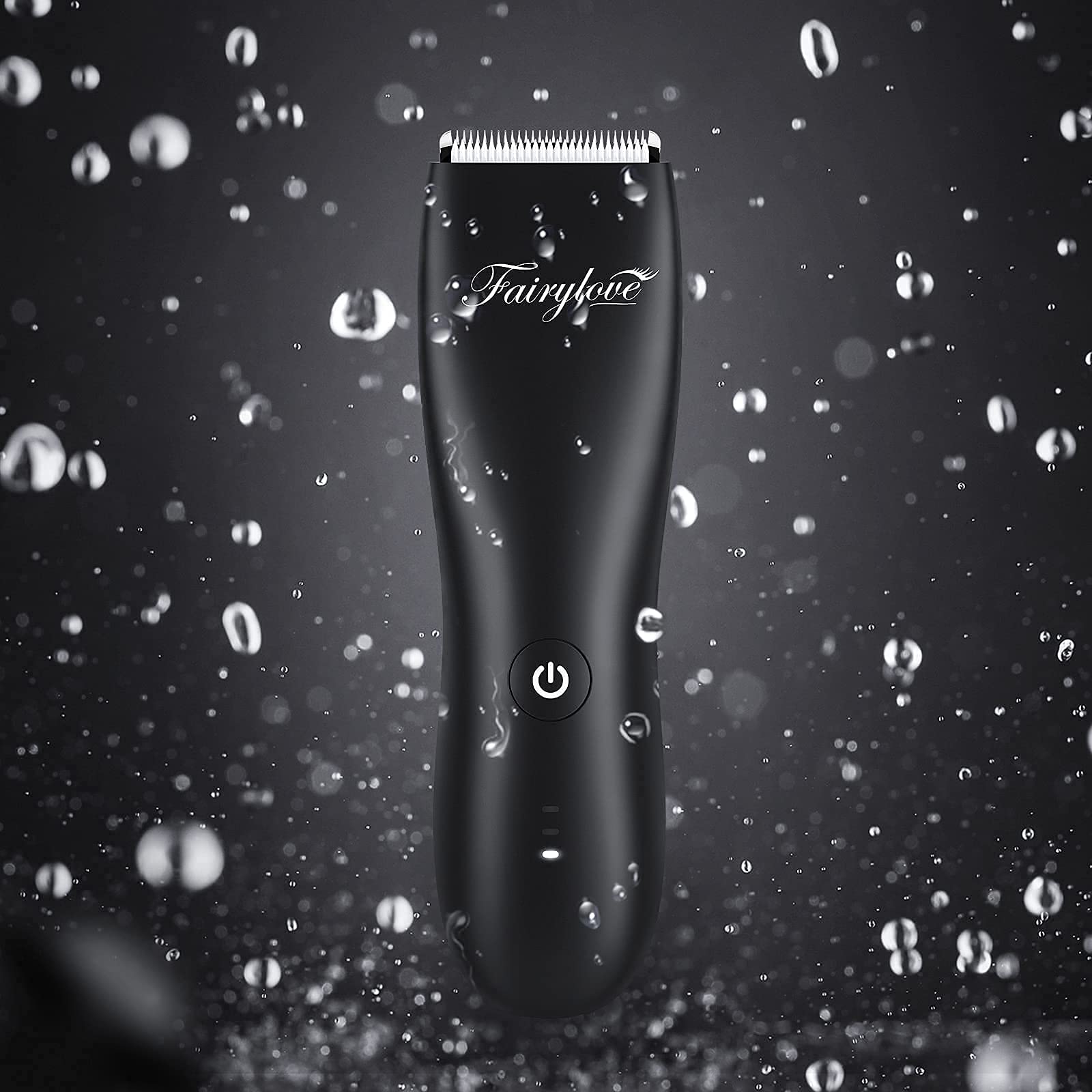 FAIRYLOVE Electric Groin Body Hair Trimmer Ball Trimmer for Men USB Recharge Dock Cordless Use Fully Waterproof Replaceable Ceramic Blade Pubic Hair Trimmer Body Groomer Kit for Men