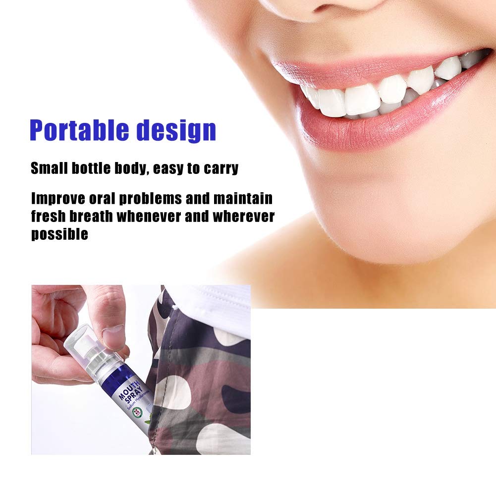 Ultra fine Mouth Spray, Breath Freshener Spray 2 x 2 x 9.7cm Nutrient Ingredients Liquid,Mint Flavor Breath Refreshing Mouth Spray Bad Breath Removal Oral Spray 20ml