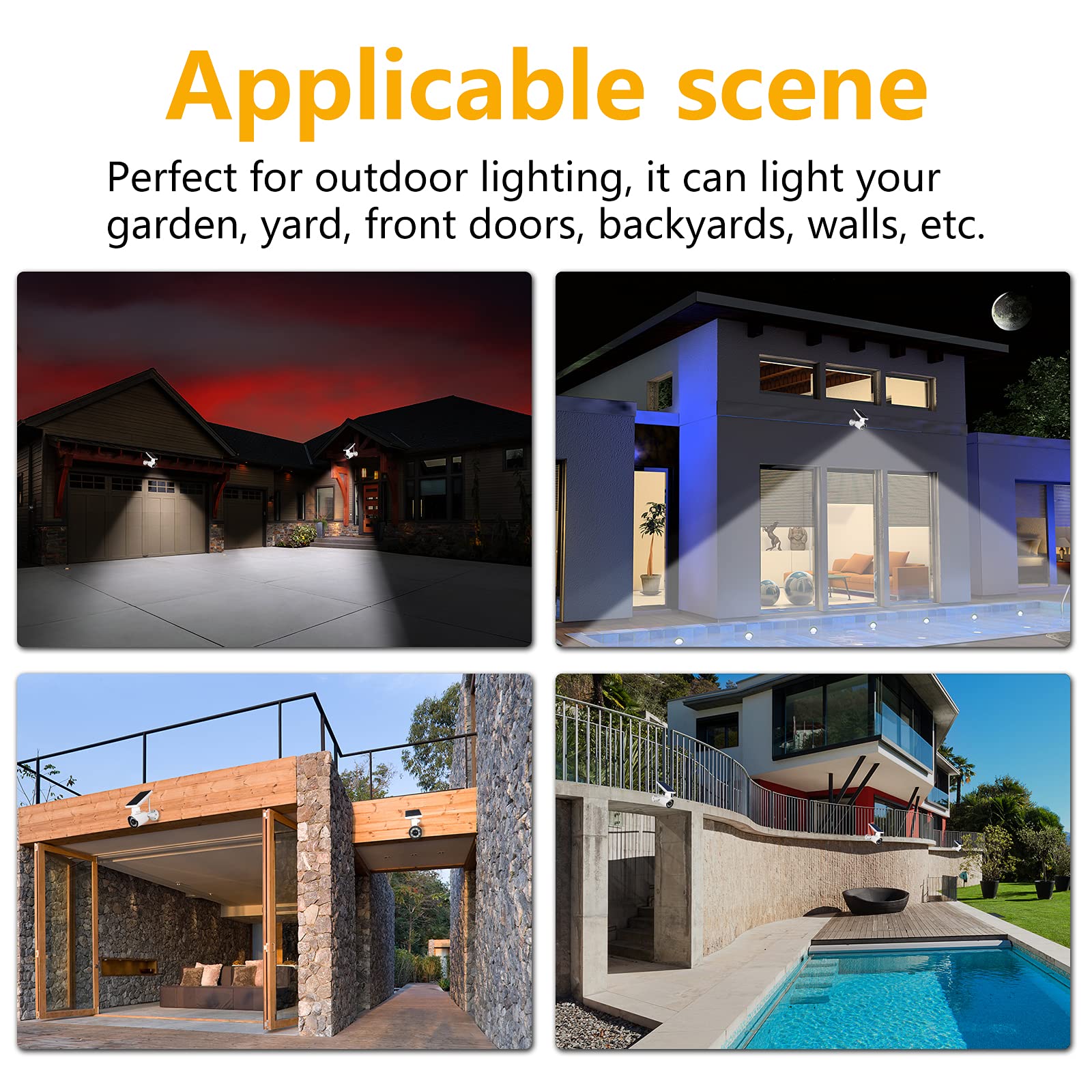 Fake Camera with Light, 360° Rotatable Dummy Security Surveillance CCTV Camera, Super Bright Outdoor Waterproof Solar Motion Sensor Light with Red Flashing Warning Light for Home Security
