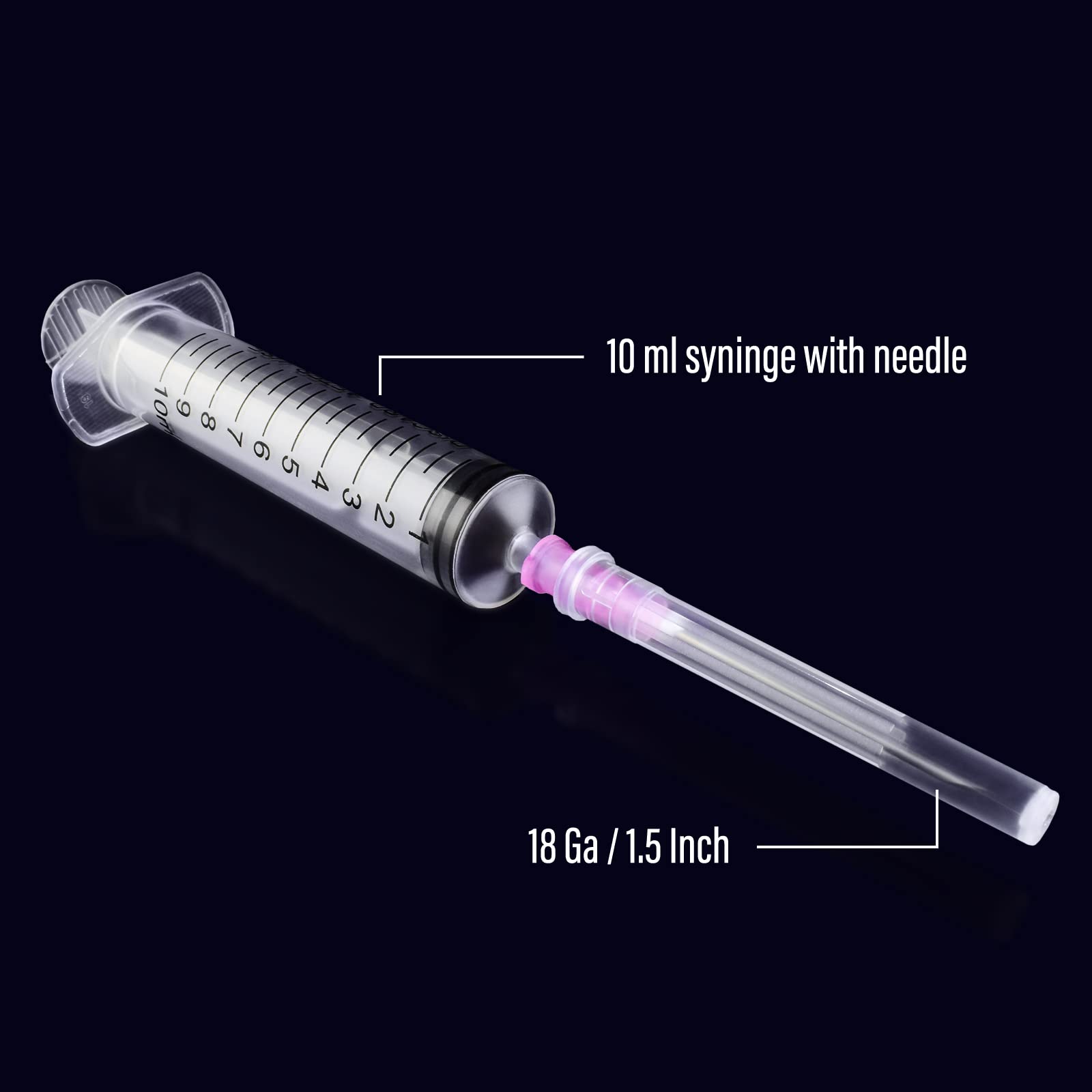 10ml/cc Lab Consumables with 18Ga/1.5'' Individually Wrapped (20Pack)