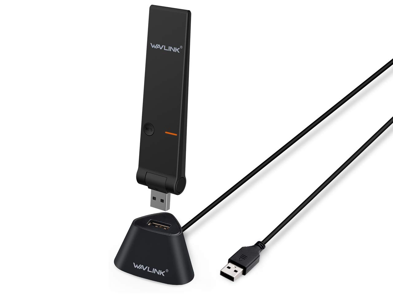 USB3.0 Wireless Adapter,Wavlink 1300Mbps Dual Band USB Wi-Fi Network Adapter with USB Extension Cradle, 802.11AC Network LAN Card 2.4G/400Mbps + 5G/867Mbps, WPS for PC Desktop Windows Mac OS X