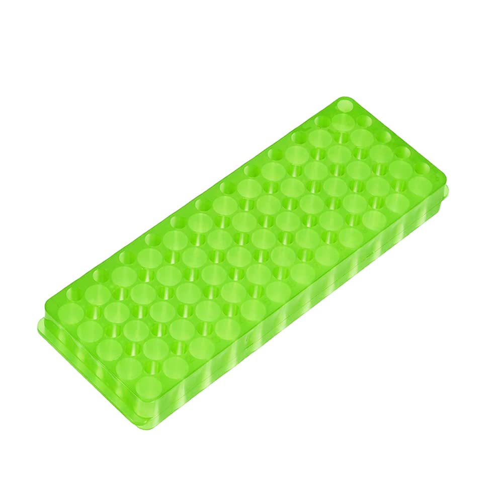 1Pcs Tube Rack,Microcentrifuge Tube Rack, Double-Sided Plate Centrifugal Pipe Rack, for 0.5ml-2ml Centrifugal Pipe, 60 Holes (Green)