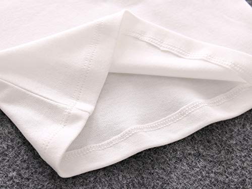 Baby Girl Kids Blouses Long Sleeves Solid Color Doll Collar T-Shirt Top Bottom (White, 2-3T)