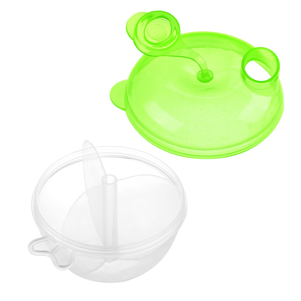 Accmor Baby Formula Dispenser for On-The-Go Feedings, Three-Compartment Non-Spill Formula Container to Go, Snack Milk Powder Dispenser for Traveling with Infant Toddler, Green