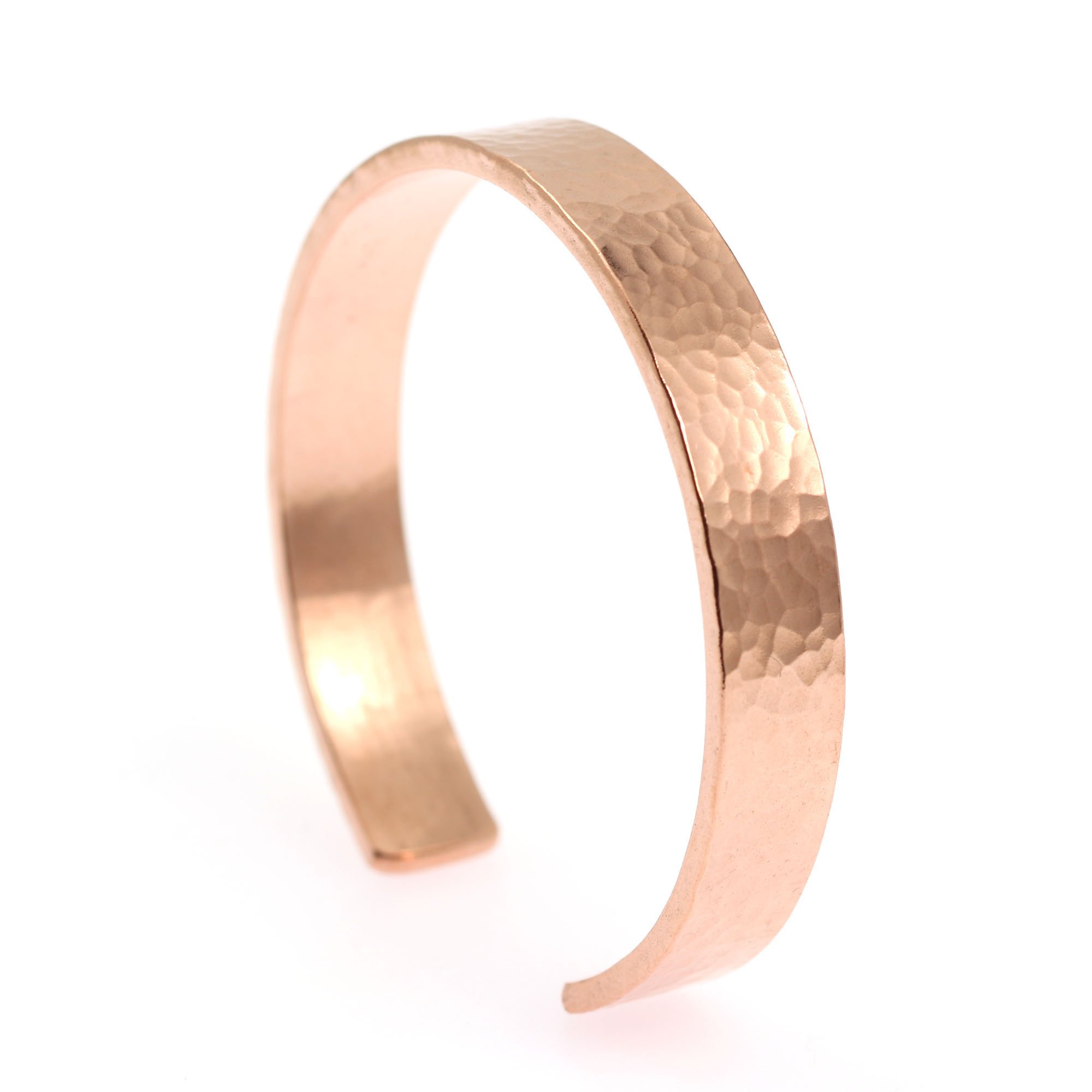 10mm Wide Hammered Copper Cuff Bracelet By John Brana Handmade Jewelry 100% Uncoated Solid Copper Cuff (6.5 Inches)