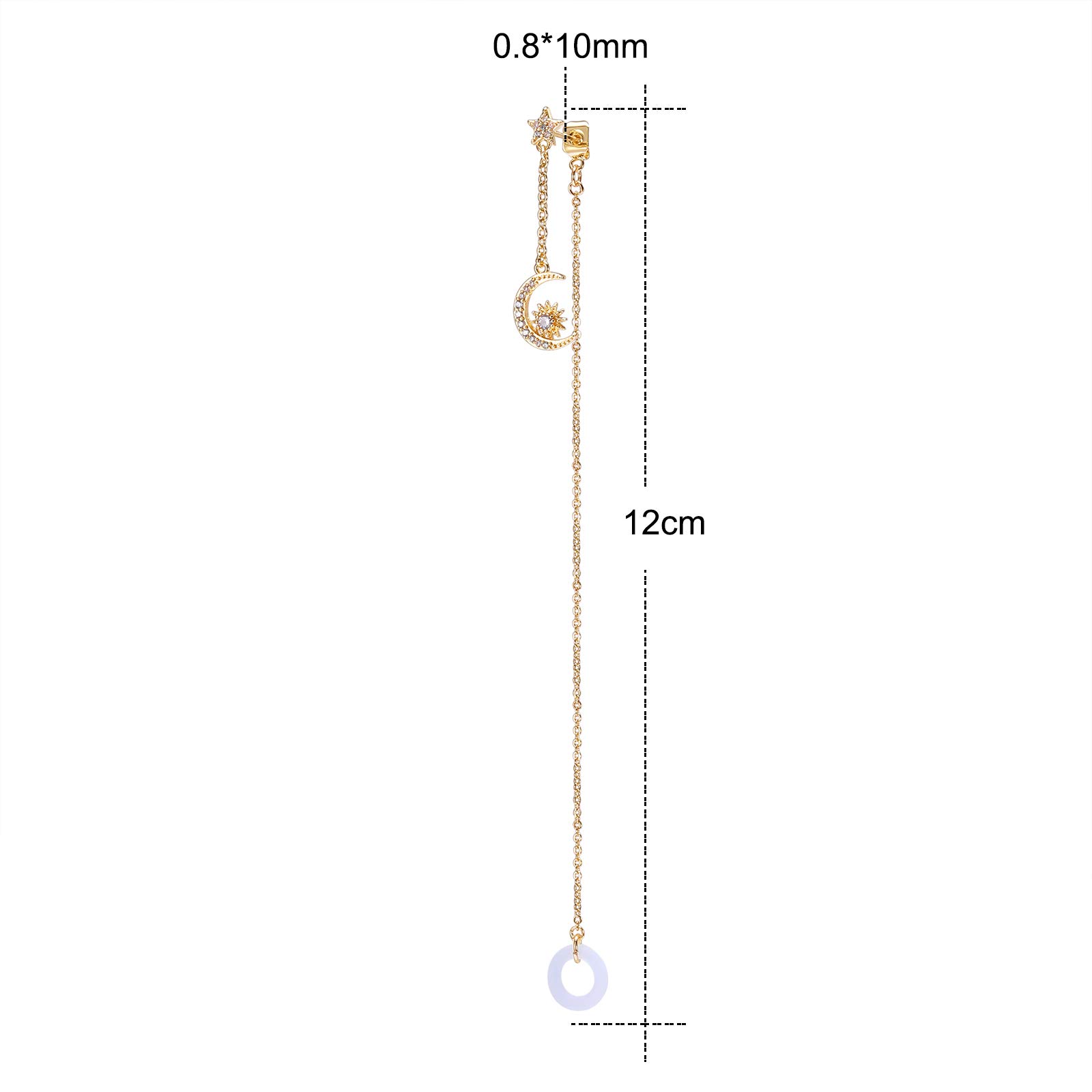 AoedeJ Anti-lost Holder Earrings for AirPods 14K Gold Plated Wireless Earbuds Earrings Dangle Earring Wireless Earphone Holder Strap Compatible with AirPods Pro 1 & 2 (Ear Stud-1)