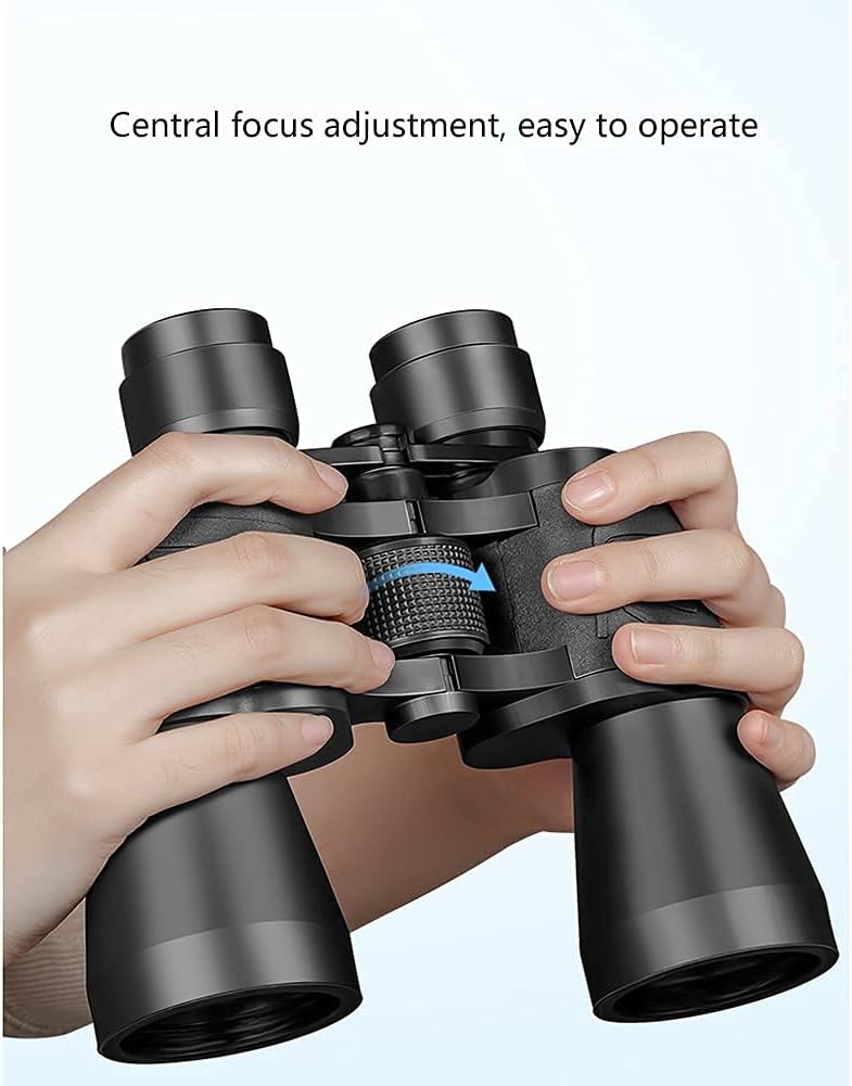 10x50 High Power Binoculars with Weak Light Vision Smartphone Adapter for Bird Watching Hunting BAK4 Prism FMC Lens Handheld Telescope