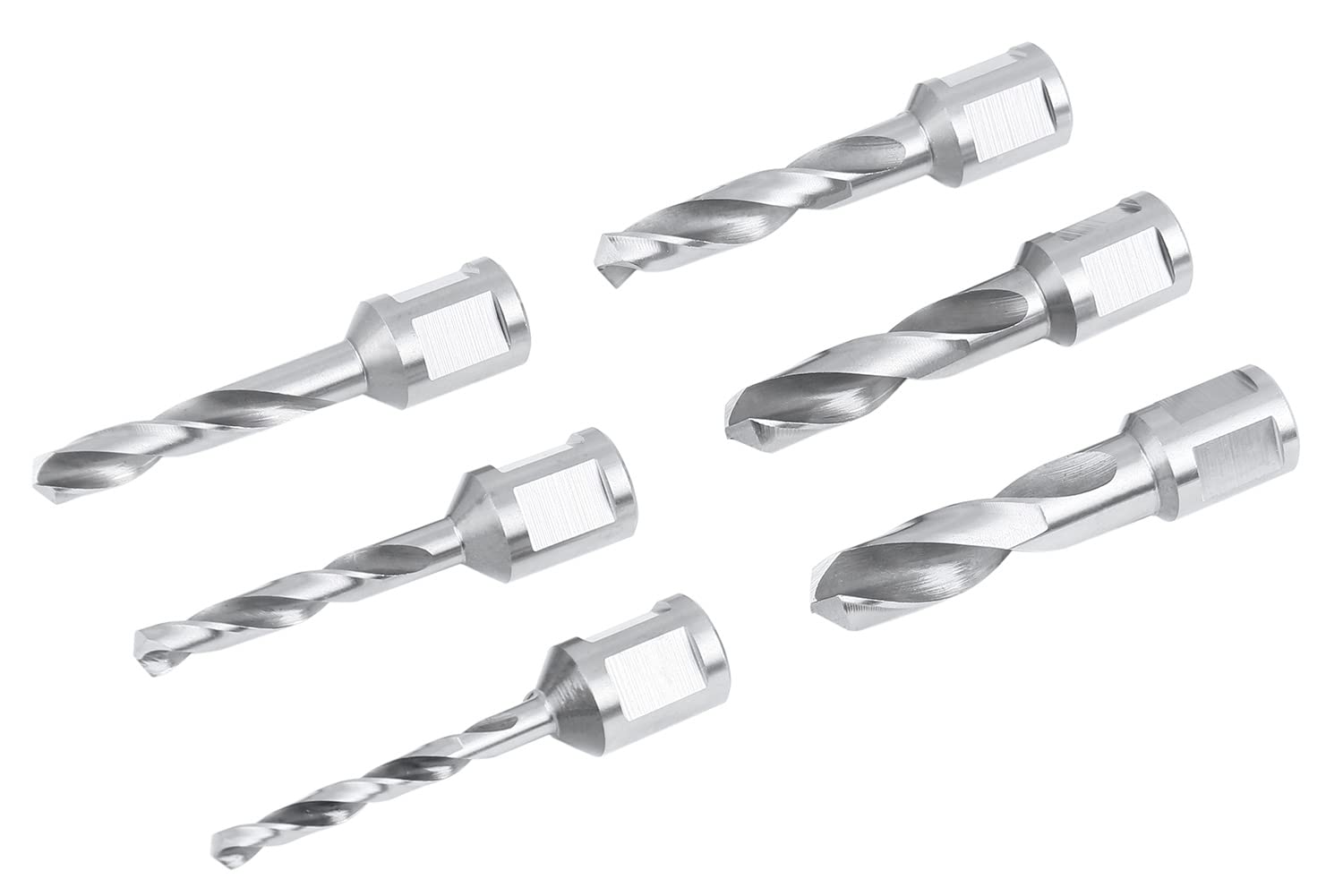Accusize Industrial Tools 6pcs/Set H.S.S. Fully Ground Drill Sets with 3/4" Weldon Shank, 2inch Cutting Depth, 0519-5002