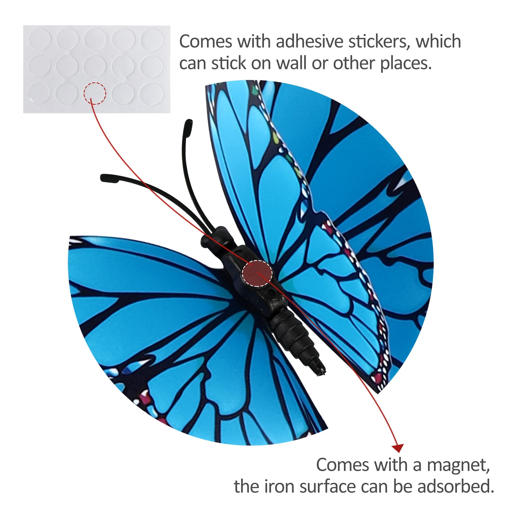 24PCS Butterfly Wall Decals Removable Butterflies Wall Sticker 3D Mural Stickers for Home Bedroom Kids Room Decor (Hollow out-Black/48PCS)