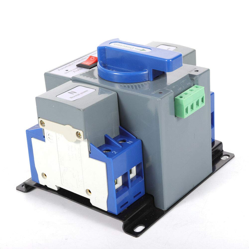110V 2P 63A Dual Power Automatic Transfer Switch Dual Power Generator Changeover Switch 50HZ/60HZ with Electronic Instruction Manual