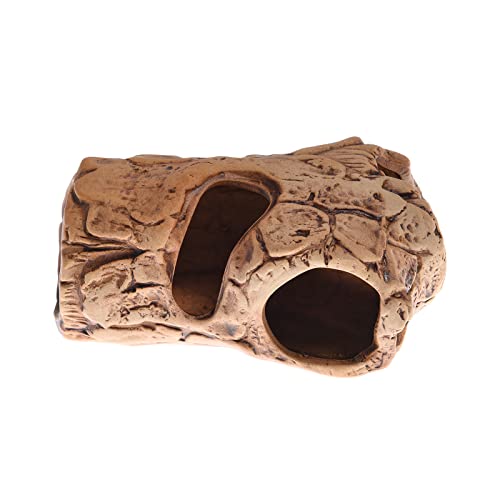 ALEGI Aquarium Decoration Hideaway Rock Cave for Betta Shrimp Cichlid Hiding Breeding Spawning (Tree Trunk)