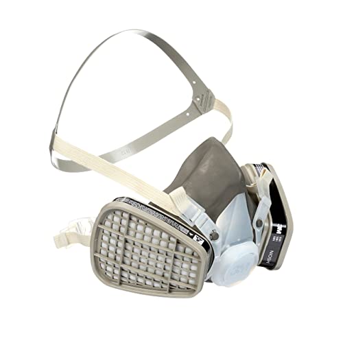 3M Disposable Respirator, Half Face Piece Assembly 5301, Organic Vapor Respiratory Protection, Large Size