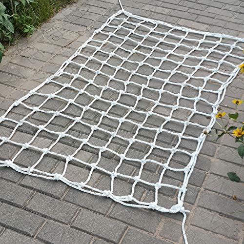 AEINNE Safety Netting for Fall Prevention, Safety Netting for Stairs Kids Balcony Safety Net Patio Child Rope Netting Bannister Fence Railings Children Protective Protection Nylon Cargo Nets, White