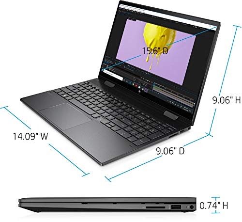 2020 HP Envy X360 2-in-1 15.6 Inch Touchscreen Laptop (AMD Quad-Core Ryzen 7, AMD Radeon RX Vega 10, 32GB RAM, 1TB SSD, Backlit Keyboard, WiFi, Bluetooth, HDMI, Windows 10 Home) (Black)