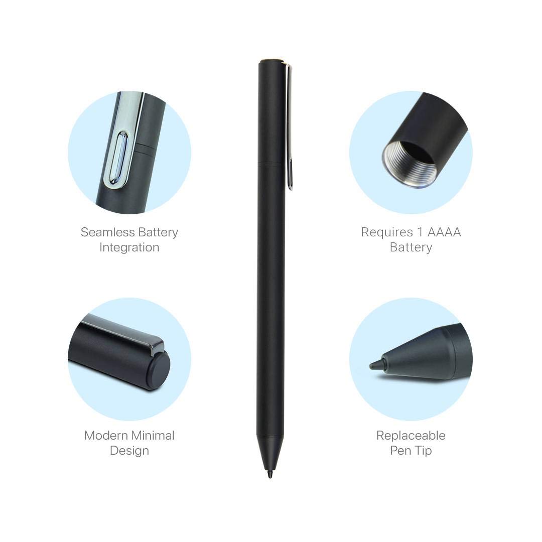 Andana USI Stylus Pen, Touch Screen Stylus for USI Chrome OS, Active Digital Pen Compatible with Chromebook Devices from Acer, Asus, HP, Lenovo, Samsung (Black)